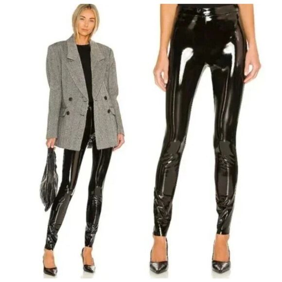 Alice + Olivia | Pants & Jumpsuits | Alice Olivia Maddox Vegan Latex Patent Leather Leggings ...